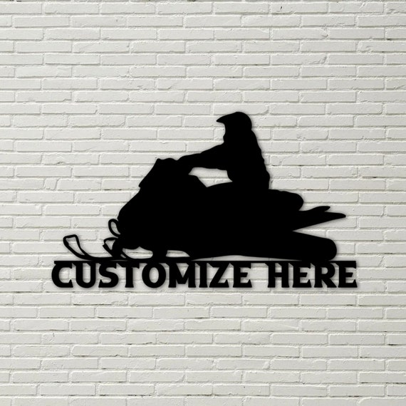 Customizable Metal Snowmobile Sign Personalized Snowmobile | Etsy