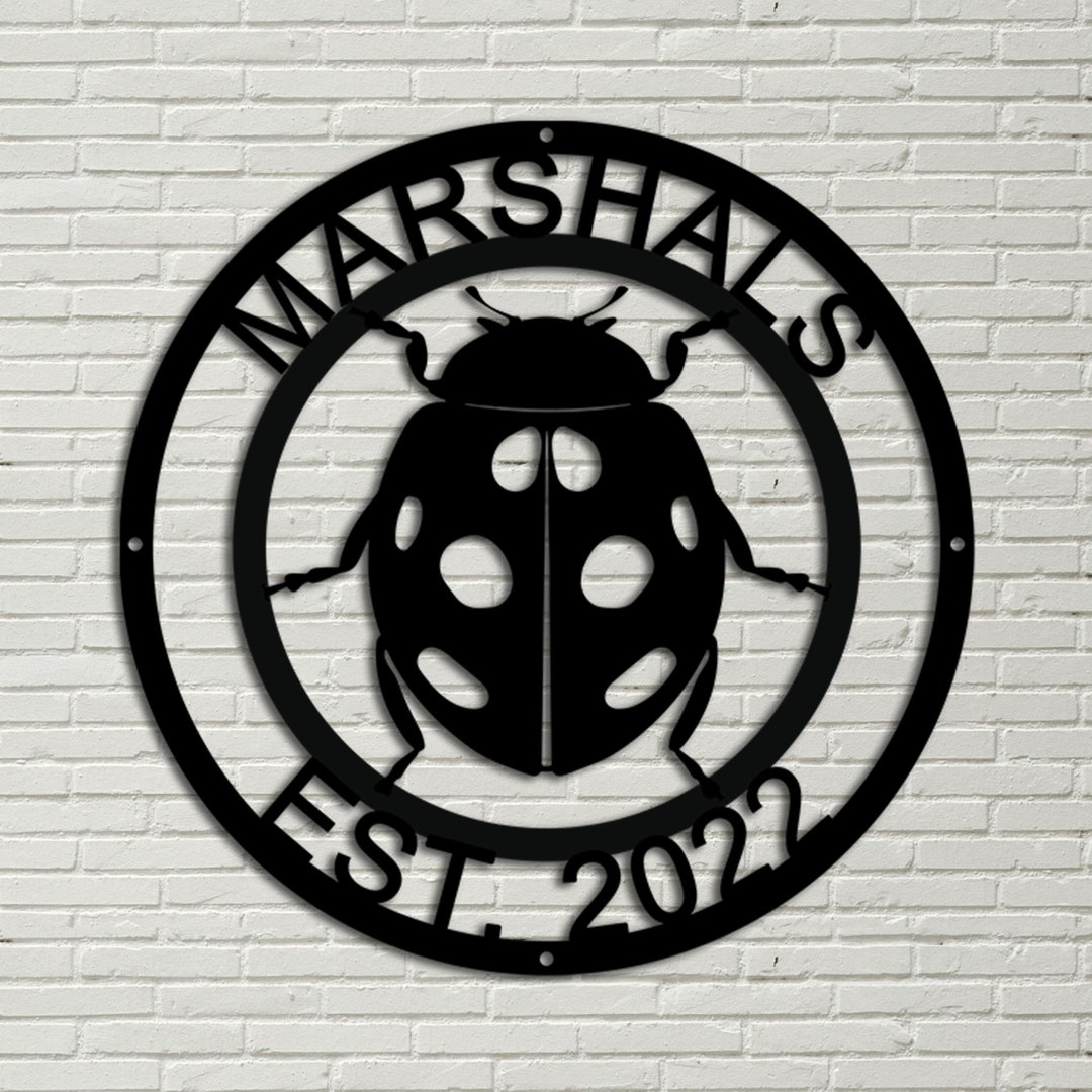 Metal Lady Bug, Personalized Lady Bug Art, Custom Metal Sign, Metal ...