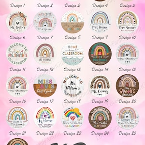 Custom Teacher Door Sign, Classroom Door Decor, Teacher Name Sign ...