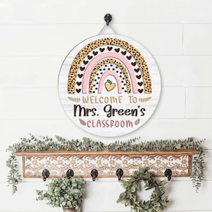 Custom Teacher Door Sign, Classroom Door Decor, Teacher Name Sign ...