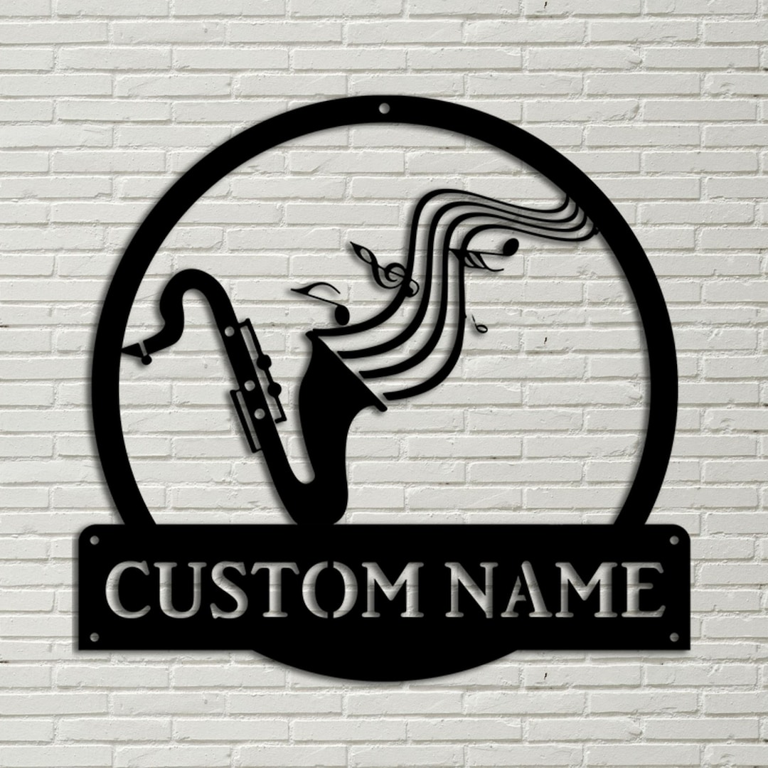 Personalized Saxophone Metal Sign Art Custom Saxophone Metal - Etsy