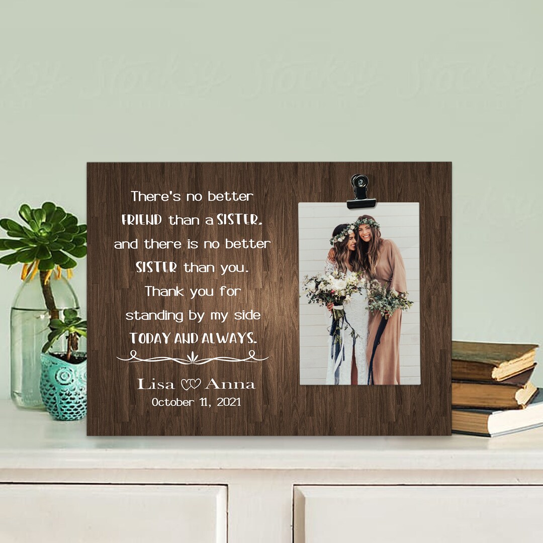 Sister Maid of Honor Frame, Maid of Honor Picture Frame, Sister Wedding ...