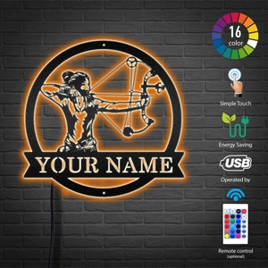 Personalized Archery Sport, Metal Sign Art, Custom Archery Sport Metal ...