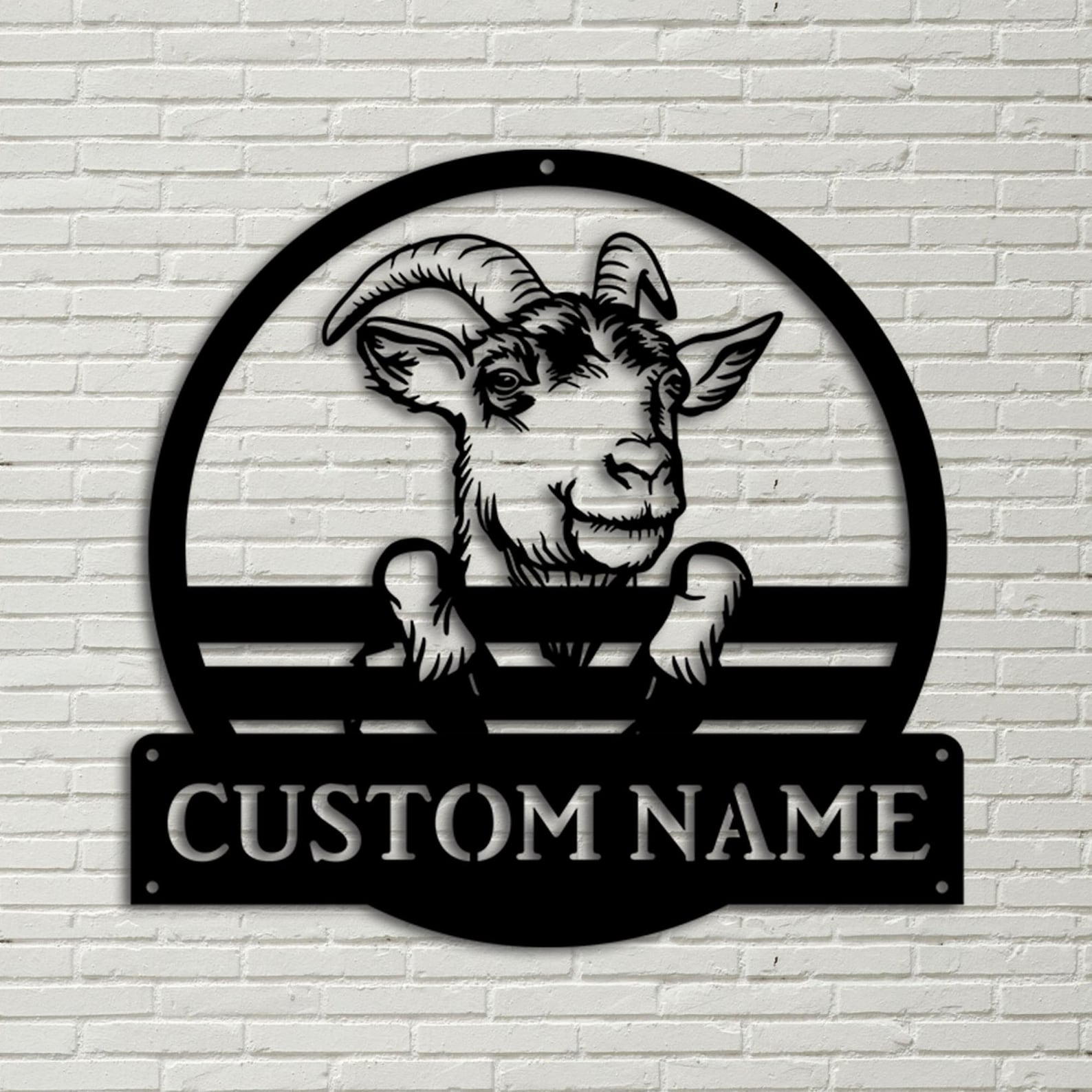 Personalized Goat Farm Monogram Metal Sign Art Custom Goat - Etsy