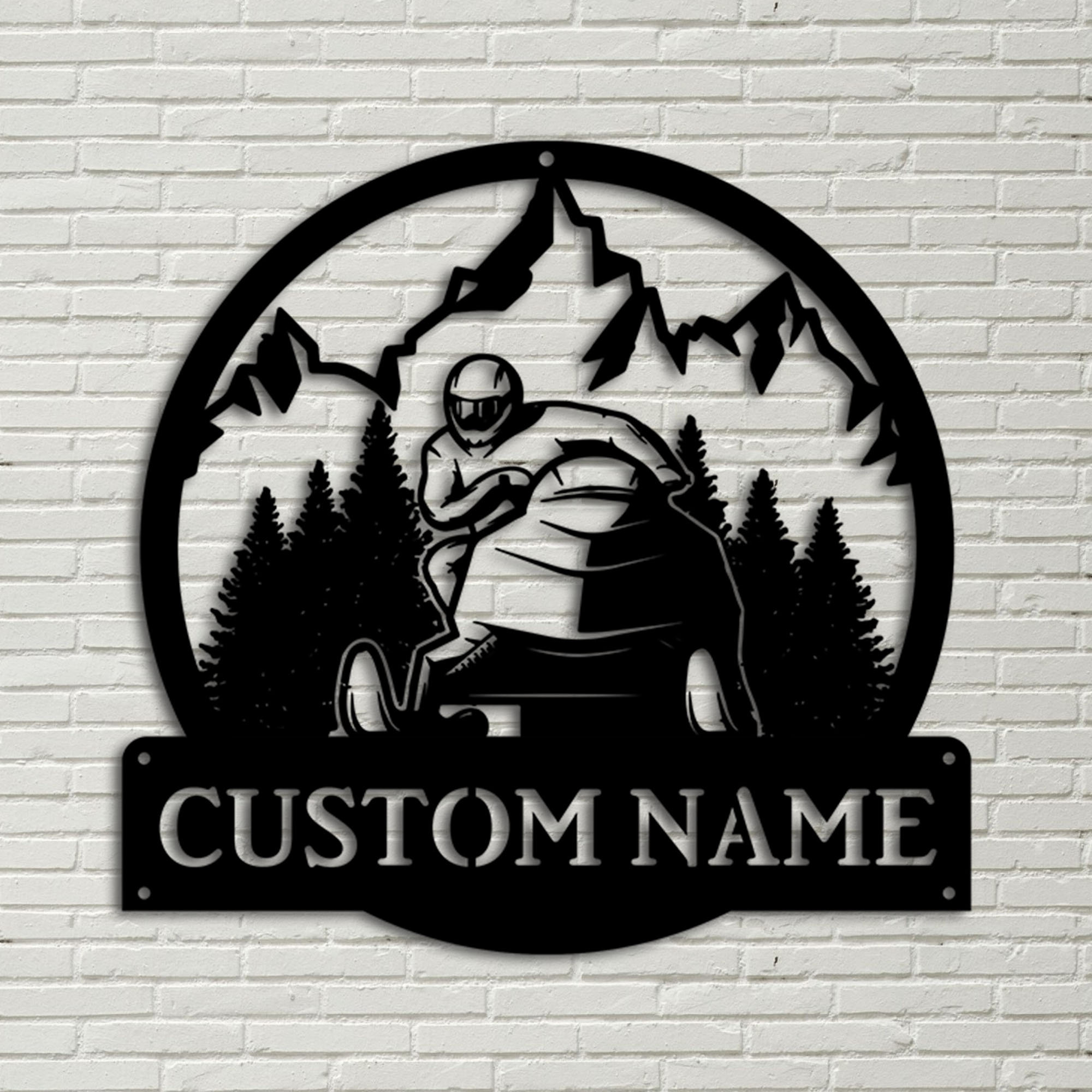 Personalized Snowmobiling Monogram Metal Sign Art - Etsy