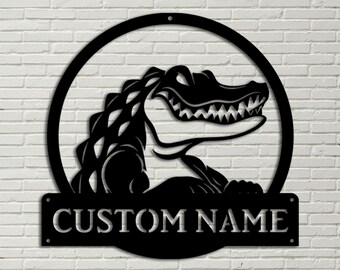 Alligator Metal Art - Etsy