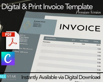 Printable Invoice Template | Order Form 2025 | Business Invoice Form ...