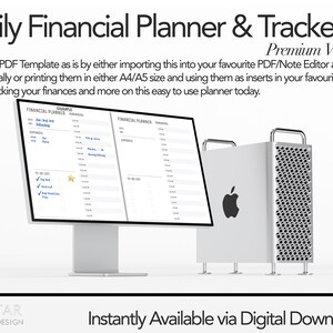 Minimalistic Daily Finance Planner | Expense Tracker | Office Diary Log ...