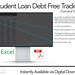 Printable Student Loan Debt Free Tracker | Debt Payoff Tracker ...