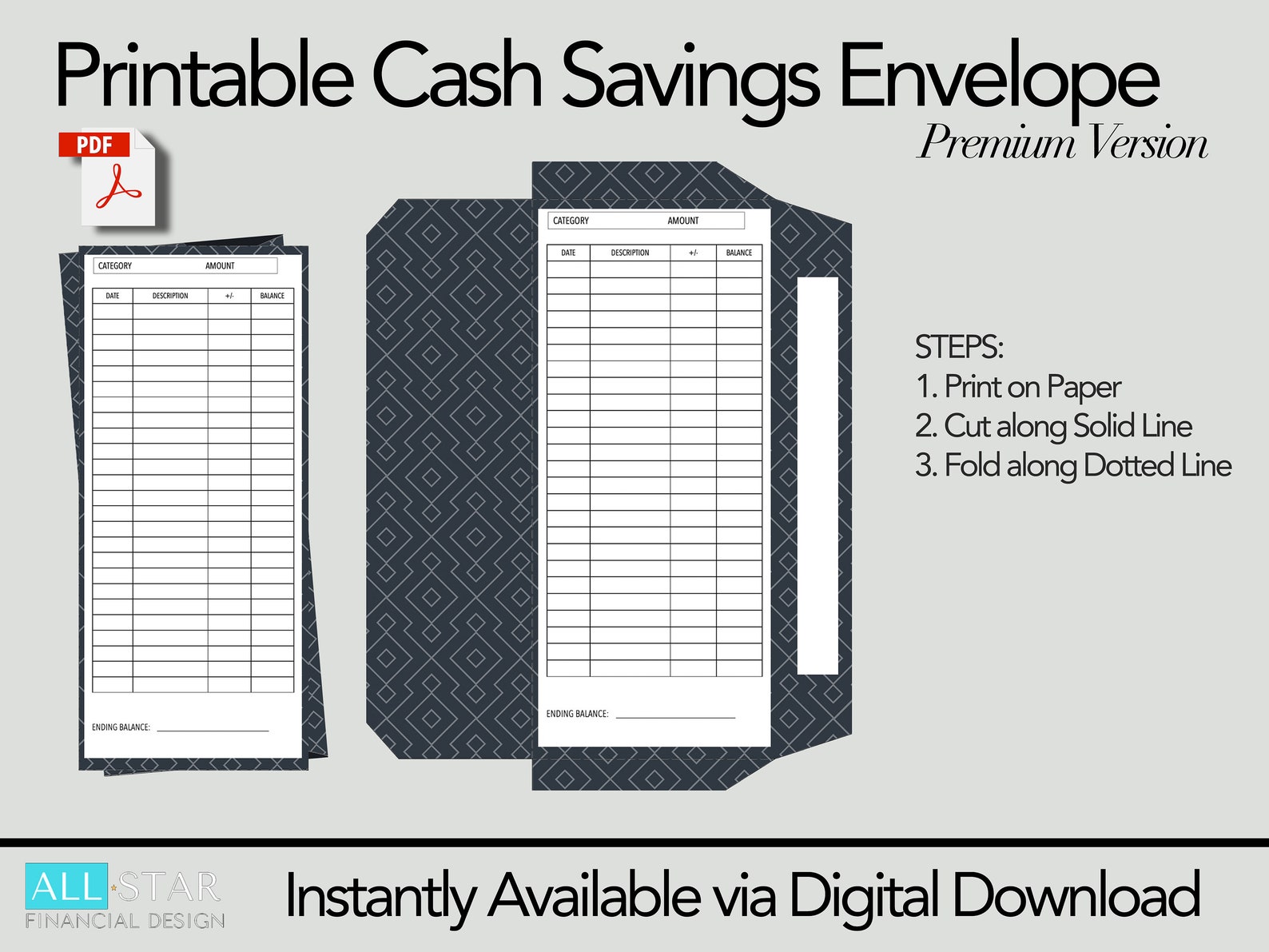 Cash Savings Envelope Printable Budgeting Savings Envelopes - Etsy