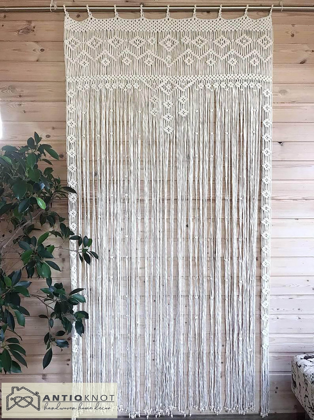 Macrame Door Curtain | Large Wedding Backdrop Wall Hanging Tapestry ...