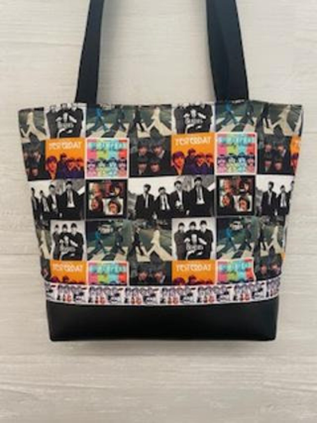 Beatles 2 Fabric Purse With a Vinyl Bottom - Etsy