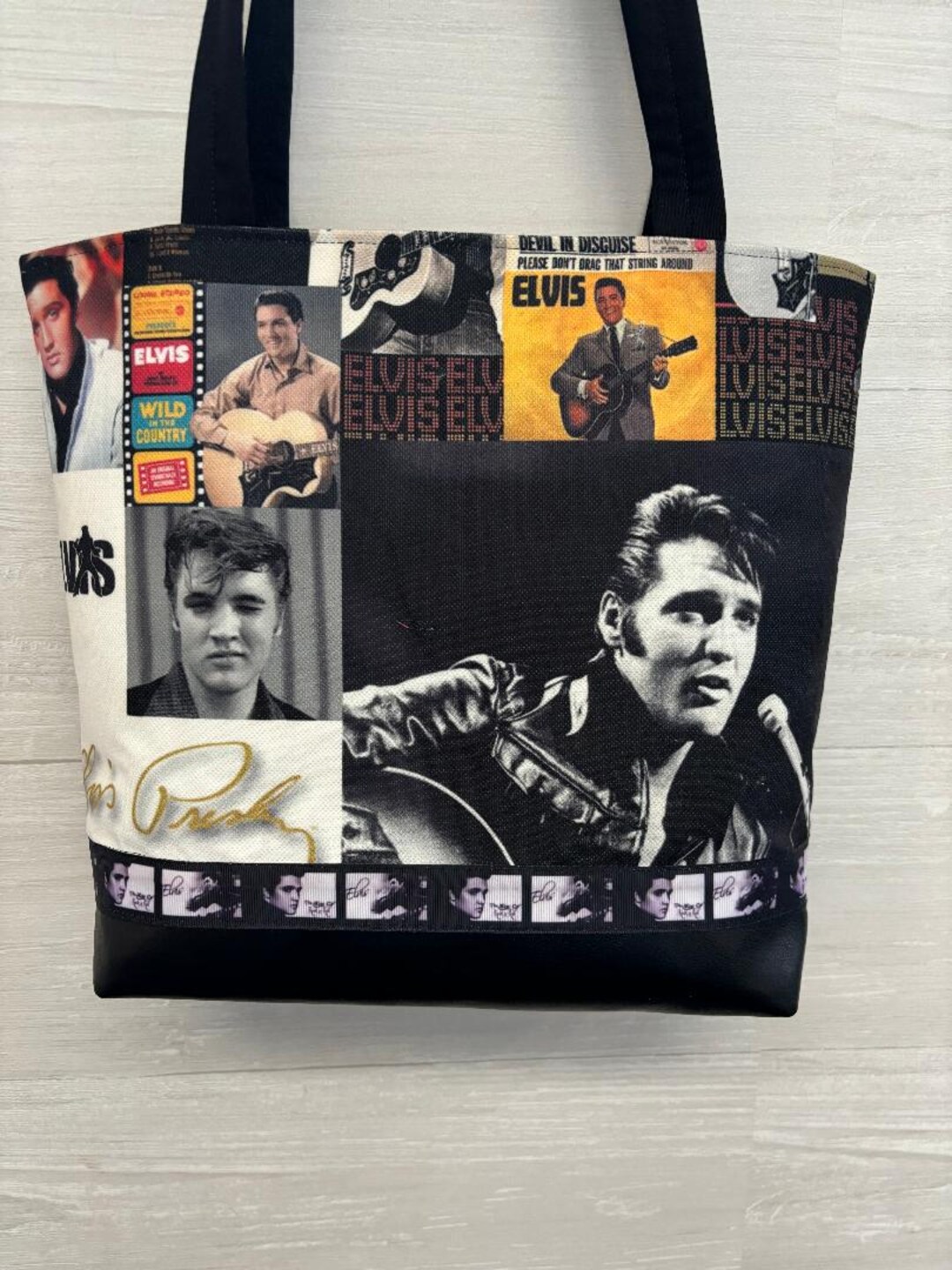 Elvis Fabric Purse With a Vinyl Bottom - Etsy
