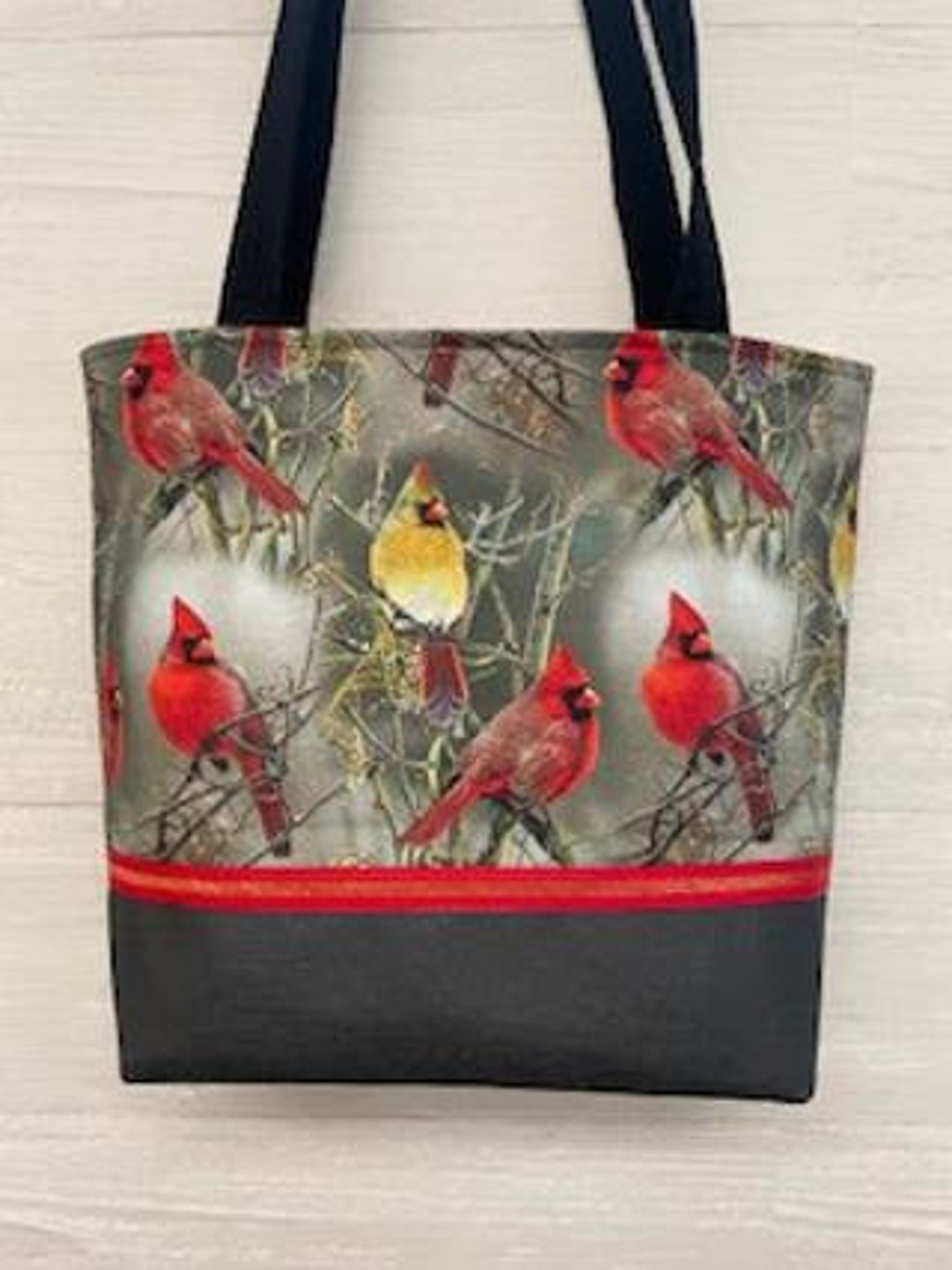 Cardinal Purse With a Vinyl Bottom - Etsy