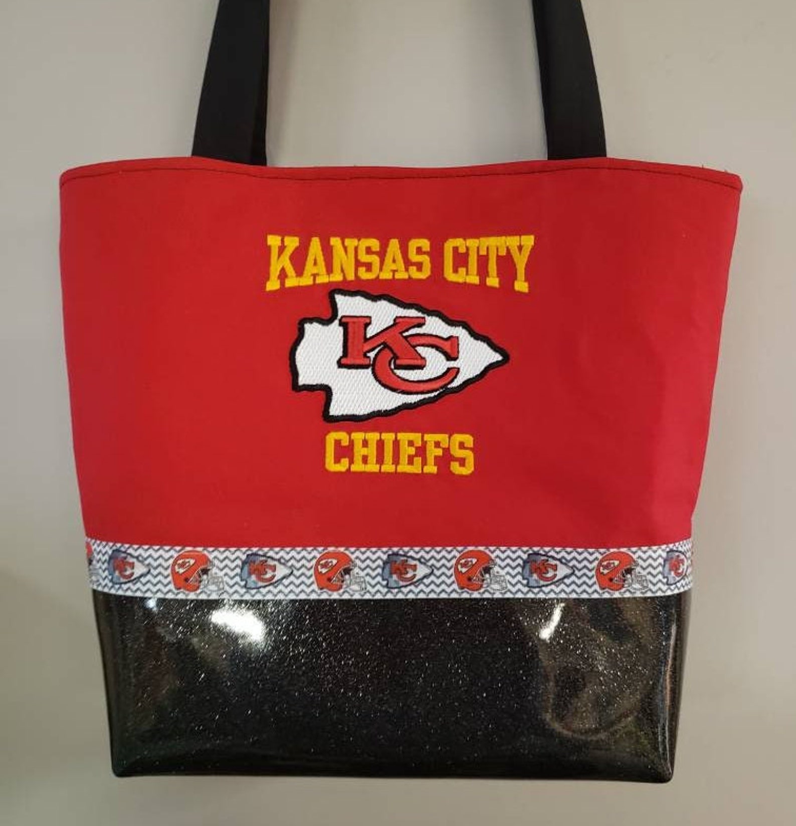 Kansas City Chiefs Purse With Vinyl Bottom - Etsy