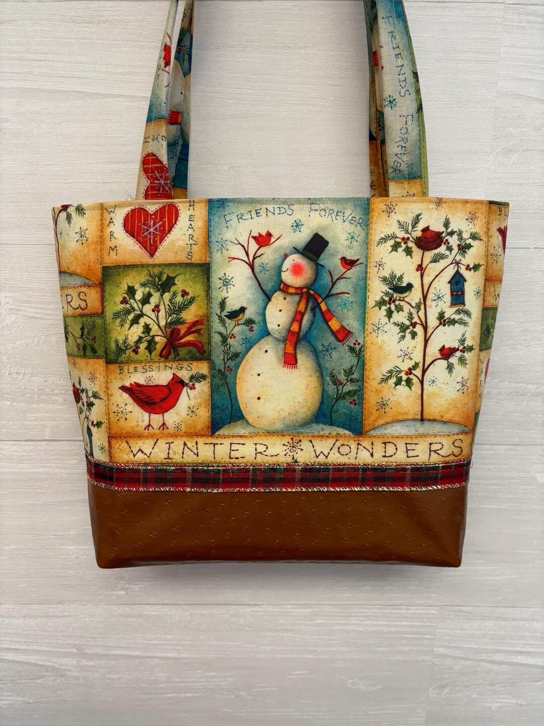 Snowman Friends Purse With a Vinyl Bottom - Etsy