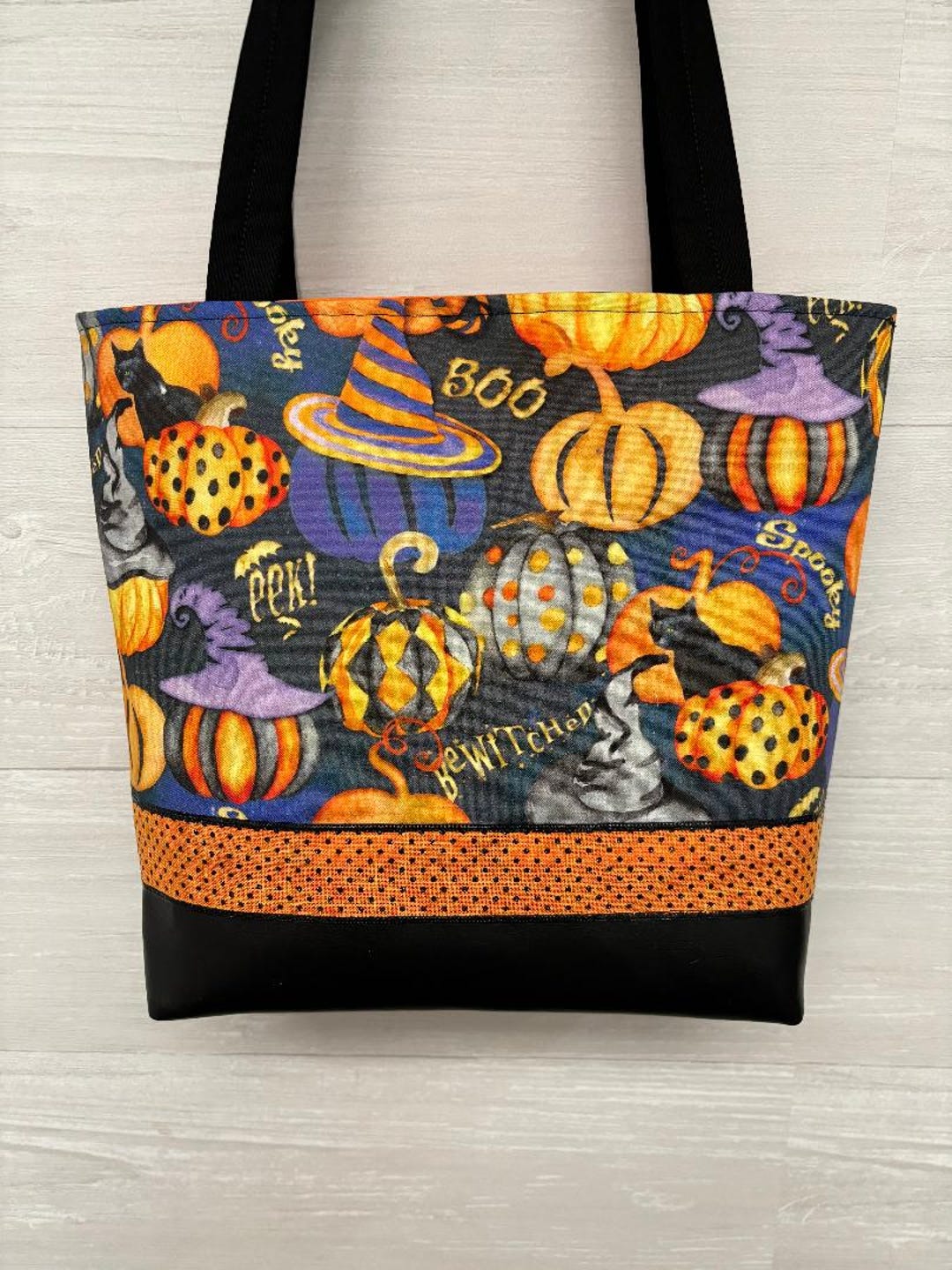 Boo Halloween Purse With a Vinyl Bottom - Etsy
