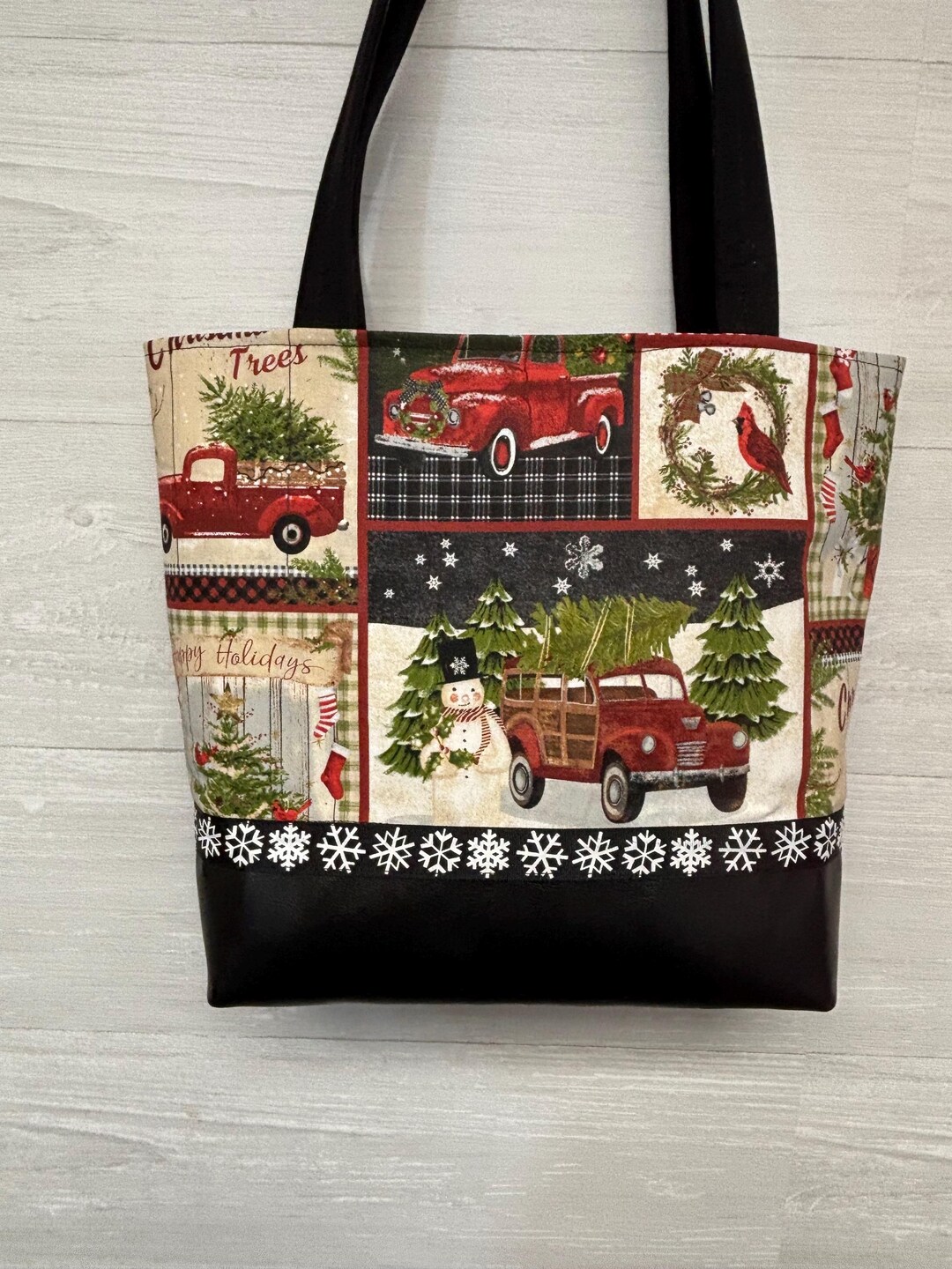 Christmas Montage Fabric Purse With a Vinyl Bottom - Etsy