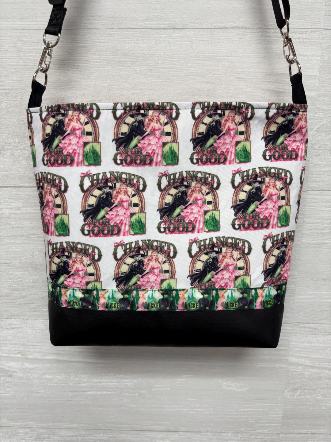 Wicked 3 Fabric Crossbody Purse With a Vinyl Bottom - Etsy
