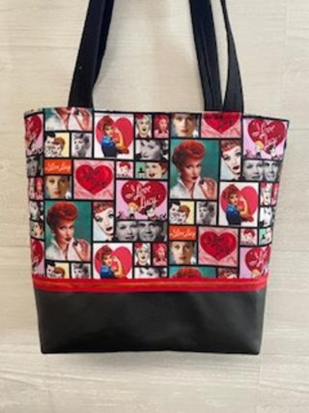 I Love Lucy Purse With a Vinyl Bottom - Etsy