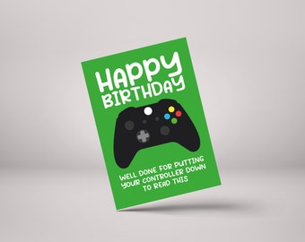 Birthday Xbox Card - Etsy