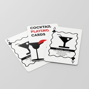 Cocktail Playing Cards - Cocktail Making Card Pack With 52 Cards - Date ...