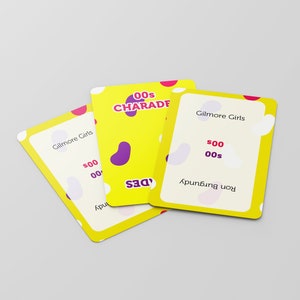 00s Charades / Decades Card Game - 52 Cards With 96 Playful Prompts ...