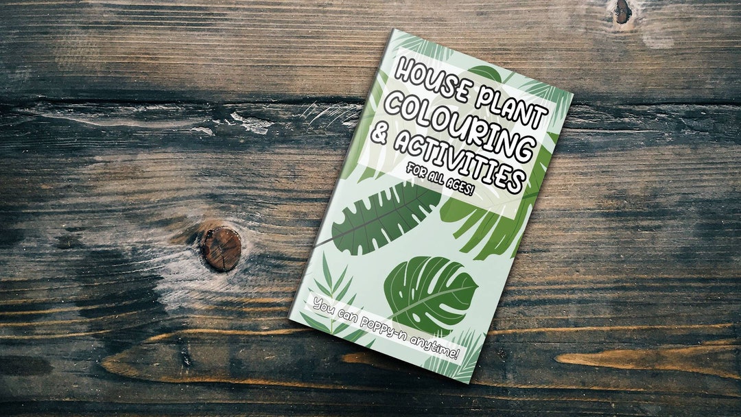 House Plant Activity Book for All Ages! Adult and Kids Colouring ...