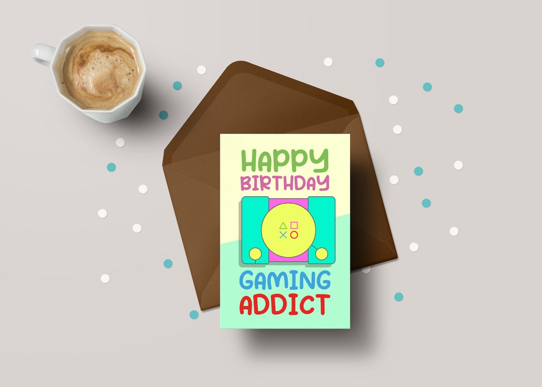 Happy Birthday Gaming Addict! - Funny Gamer Birthday Greeting Card ...