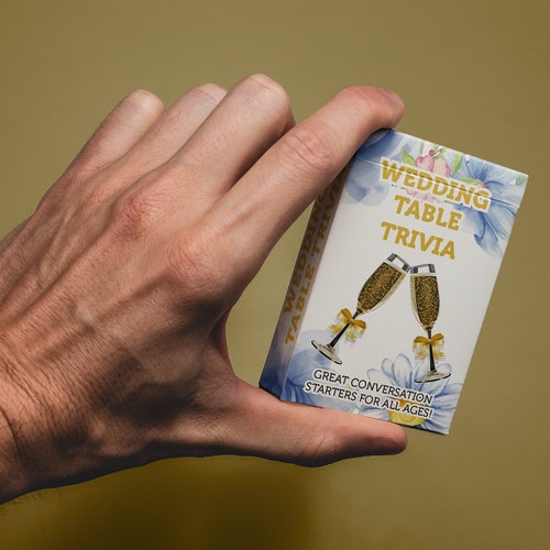 Wedding Table Trivia Cards Conversation Starters 52 Pack - Etsy