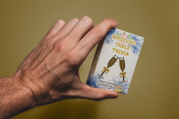 Wedding Table Trivia Cards Conversation Starters 52 Pack | Etsy