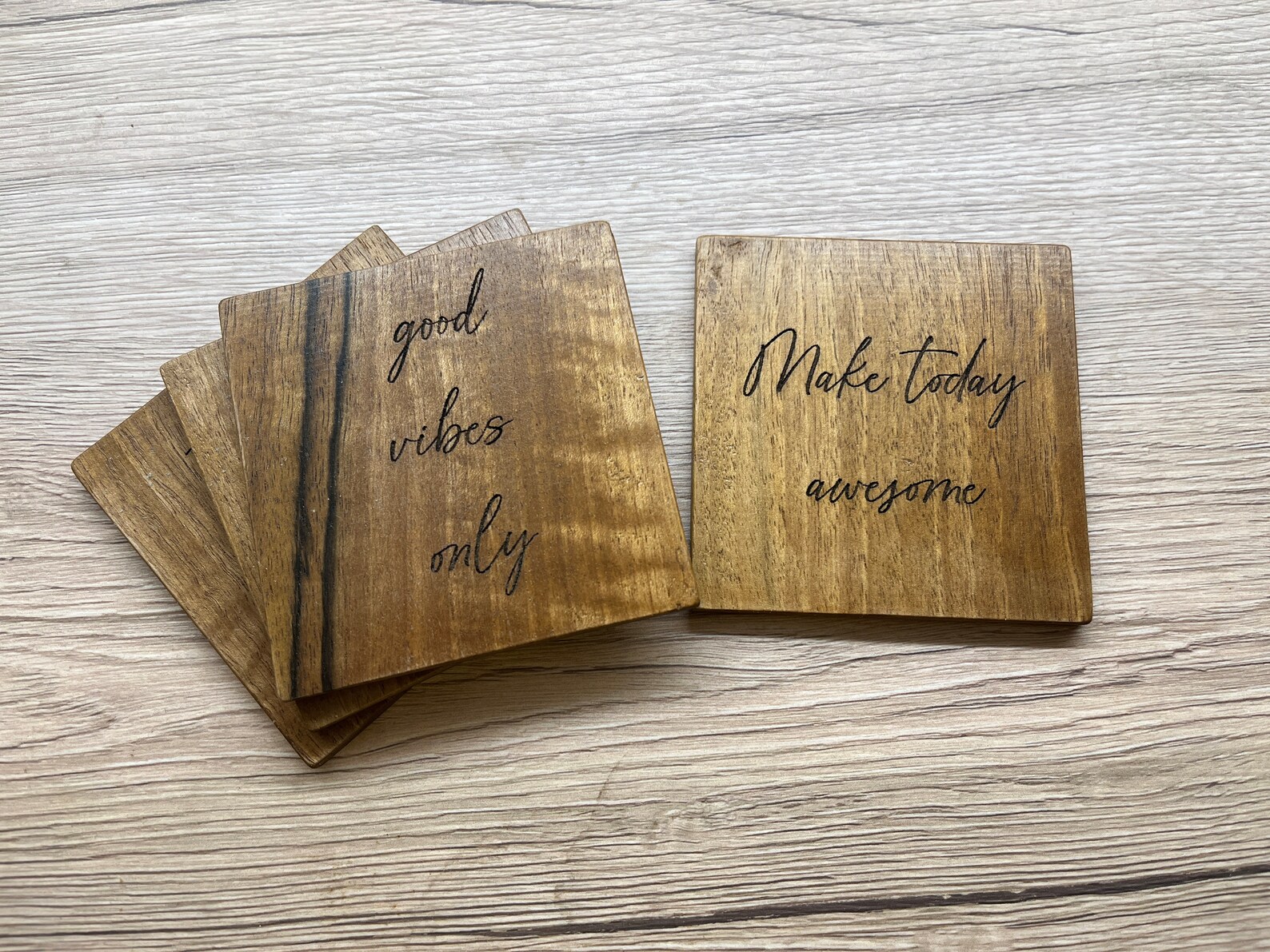 Wooden Coasters Inspiration Quotes - Etsy