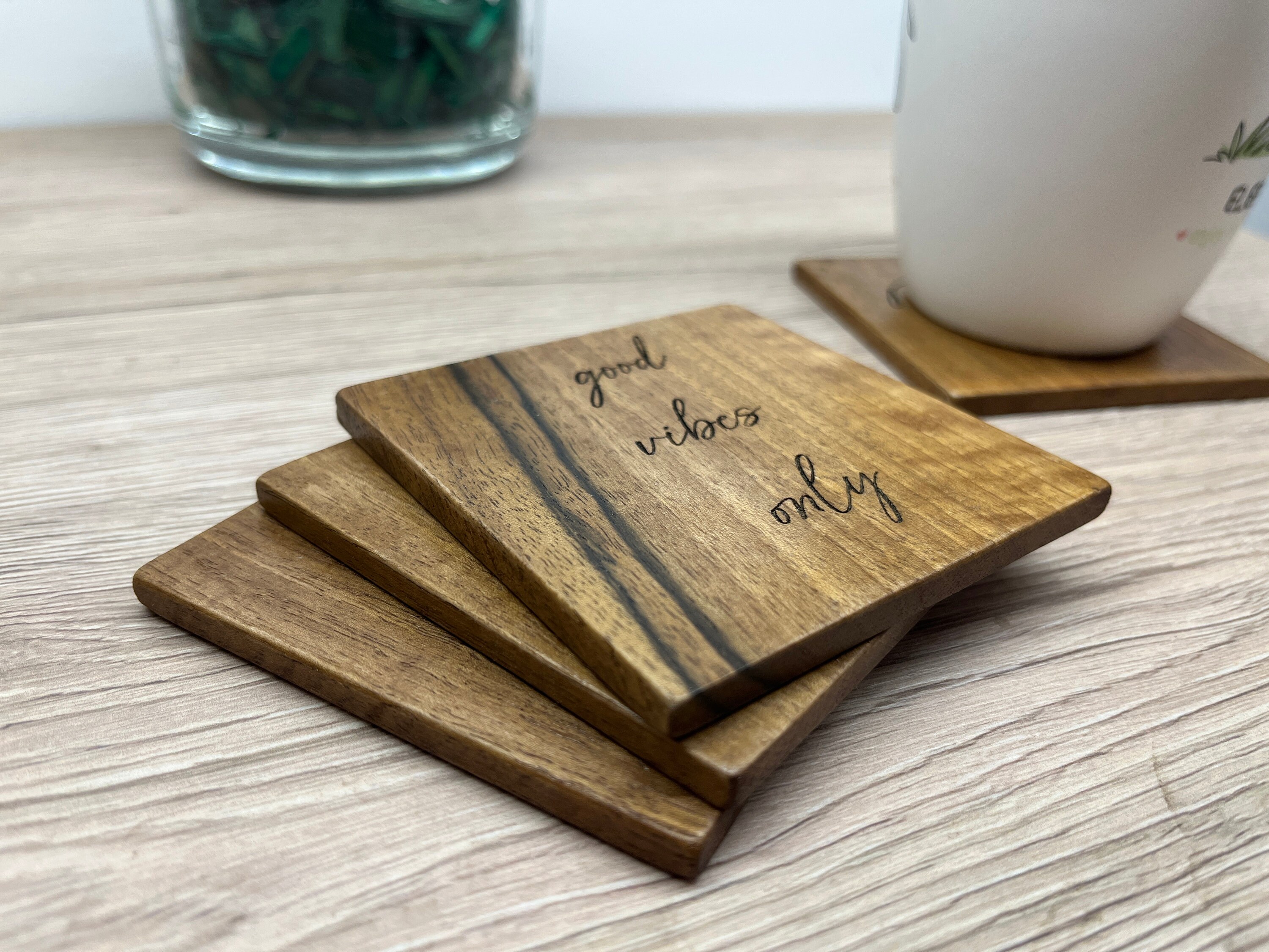 Wooden Coasters Inspiration Quotes - Etsy