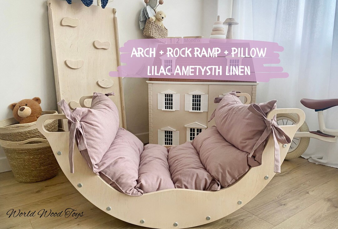 FAST SHIPPING Climbing Arch With Pillow, Montessori Climber Rocker ...