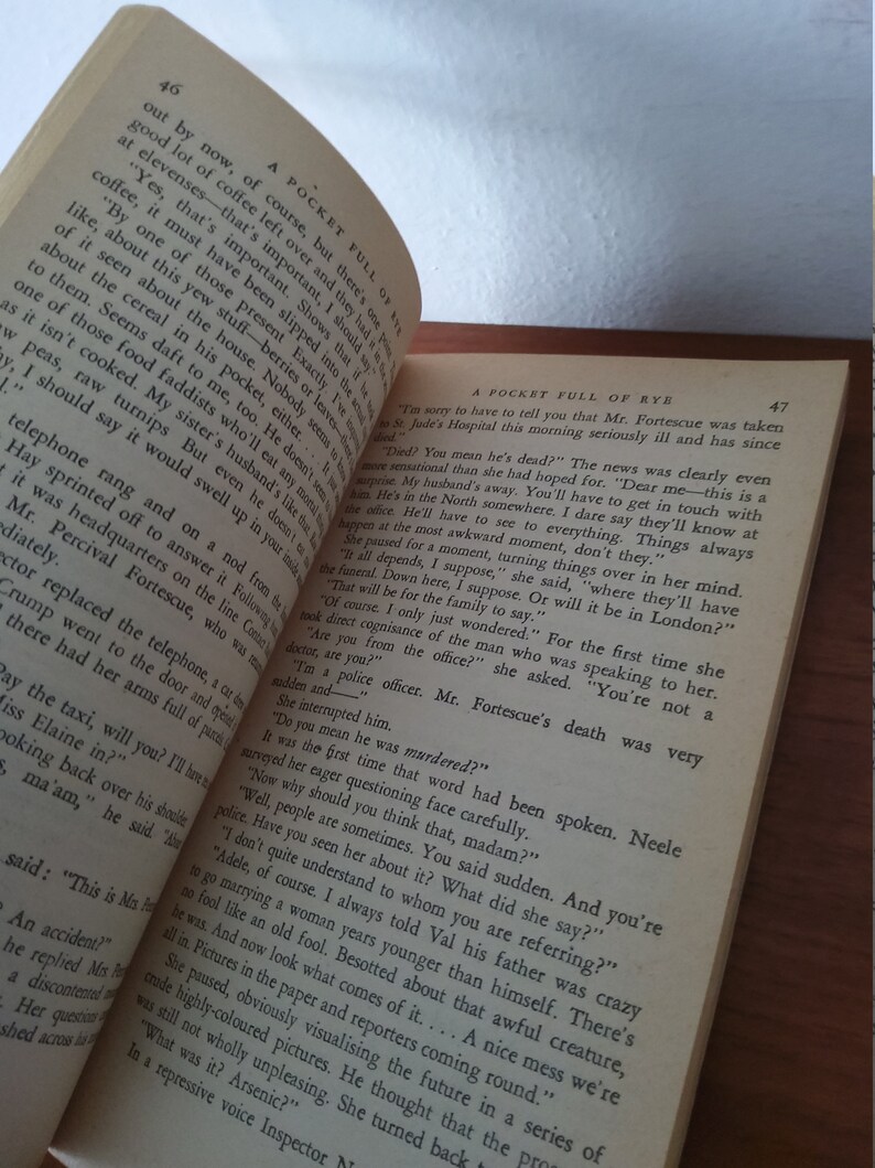 A Pocket Full of Rye by Agatha Christie - Etsy