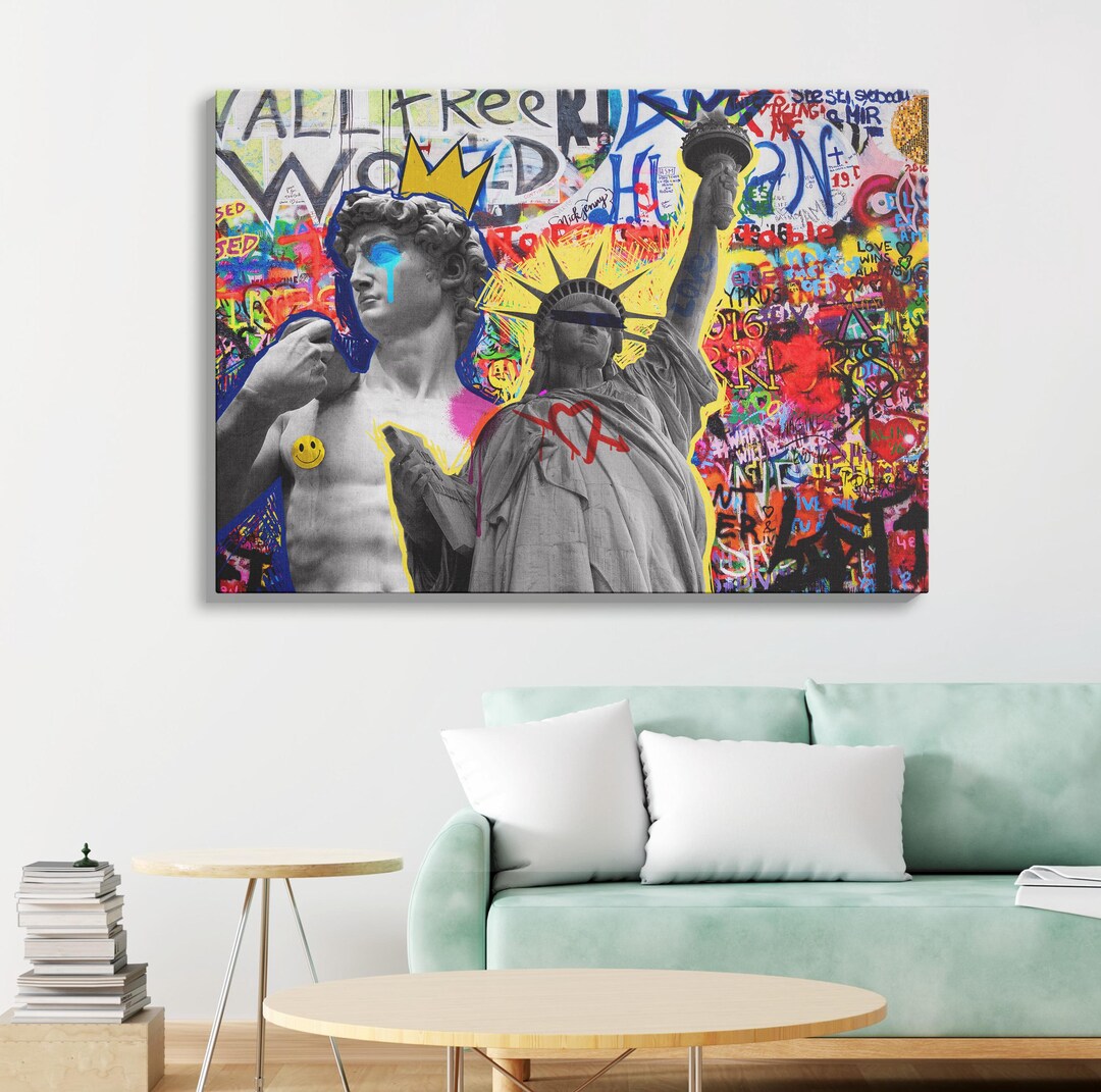 Colorful Punk Rock Collage Wall Art – Abstract Music Poster for Home or ...