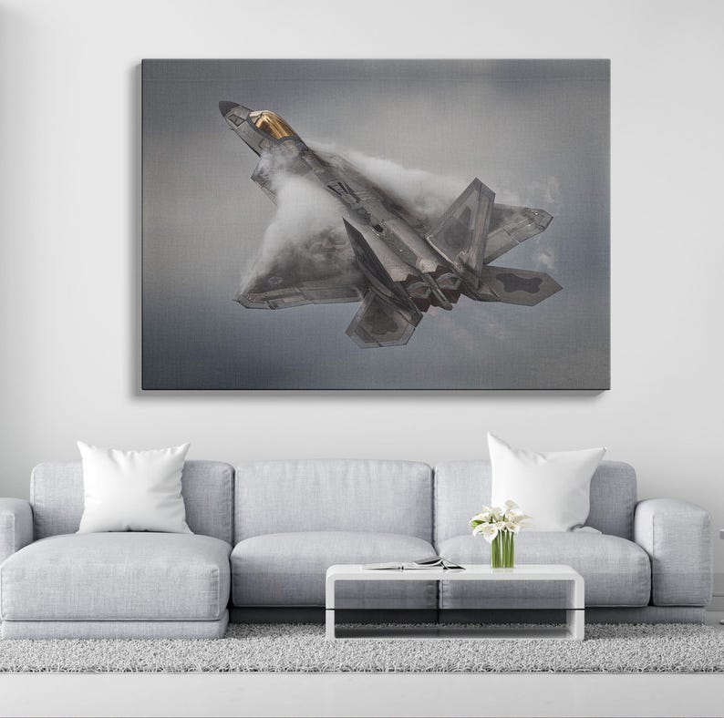 F-22 Raptor Wall Art – Fighter Jet Canvas or Poster, Aircraft Print for ...