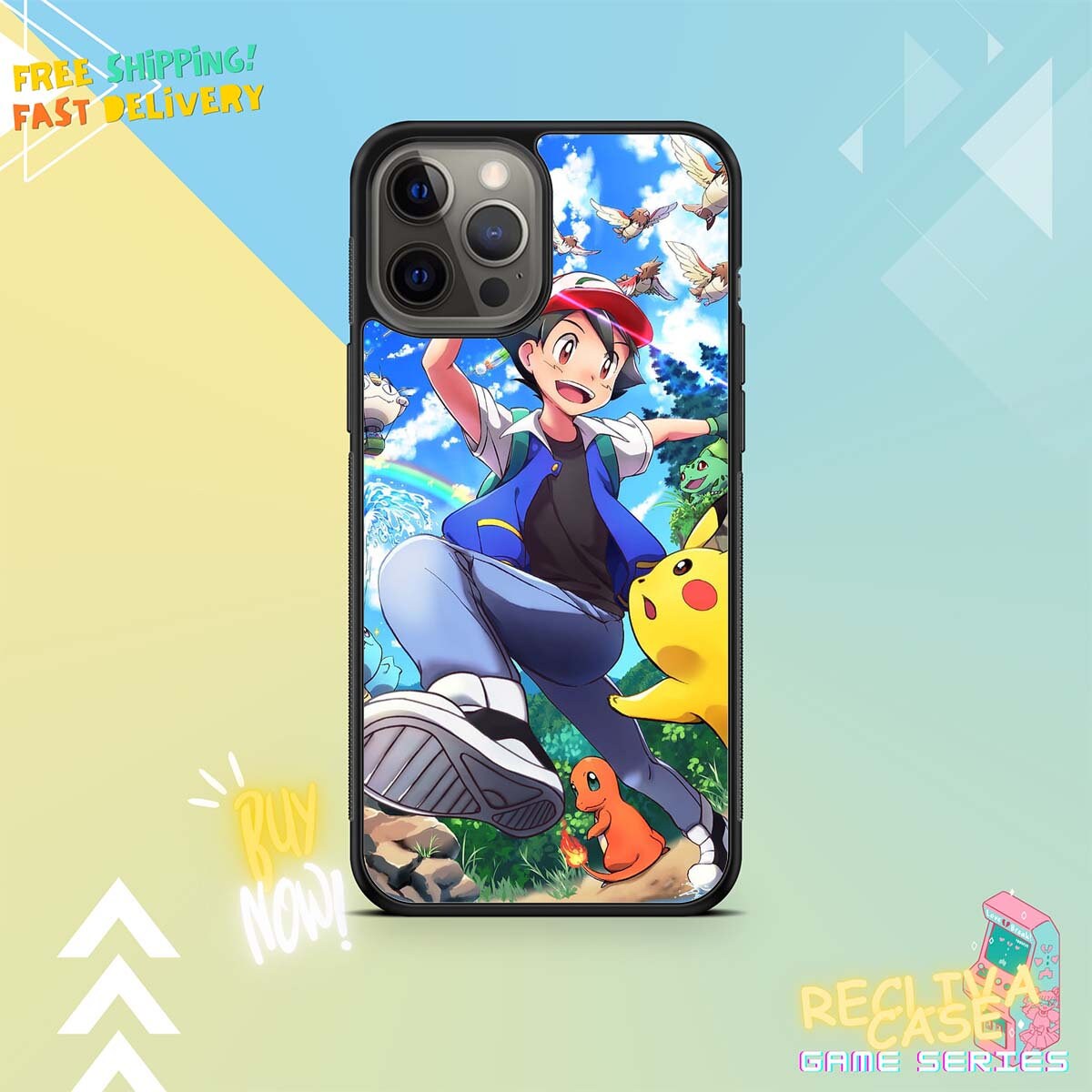 New Design Pokémon for iPhone 15 Pro Max 15 Pro 14 13 12 Pro Max XR XS ...