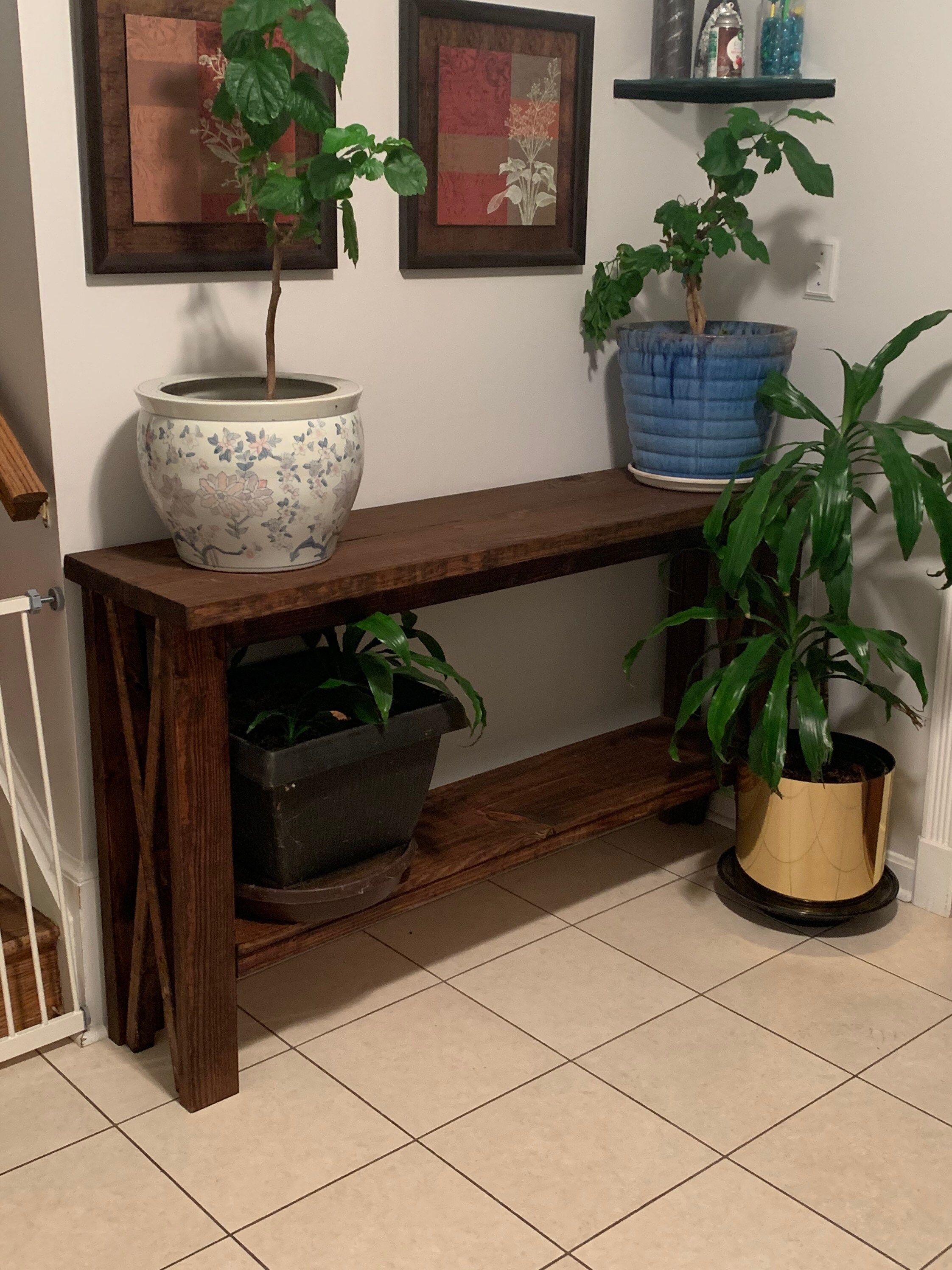 Wood Console Table - Etsy