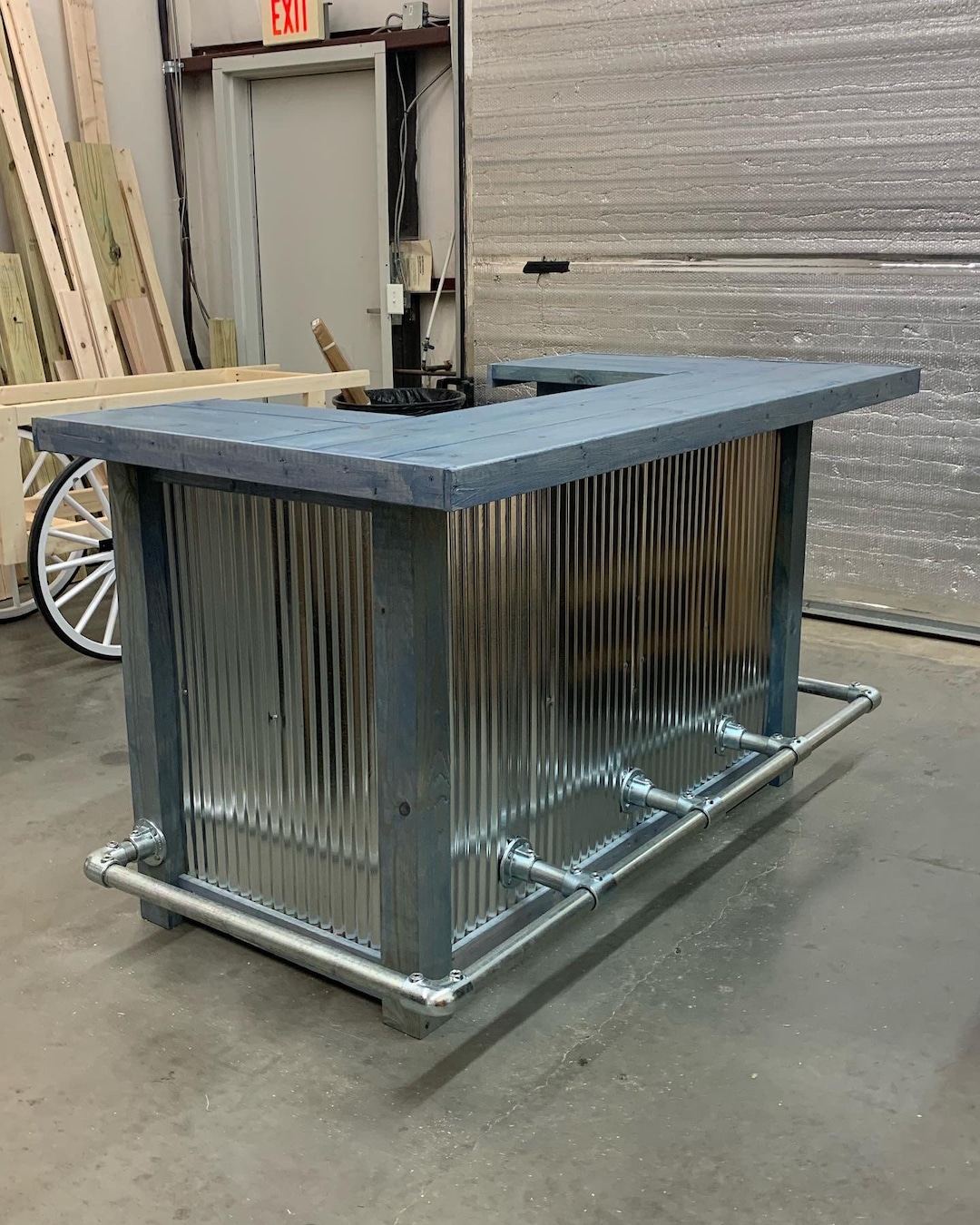 Blue Wave Lighted Patio Bar - Etsy