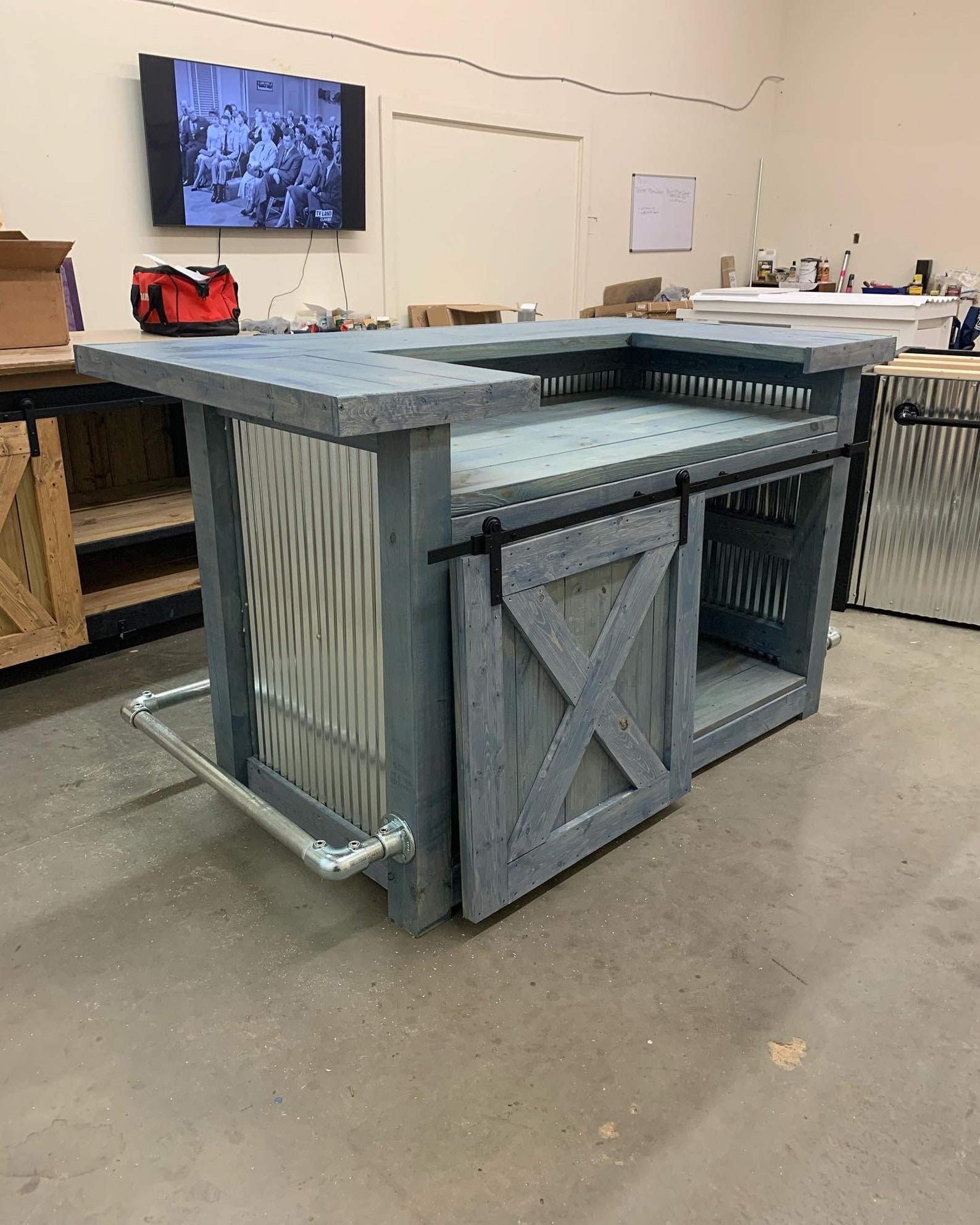 Blue Wave Lighted Patio Bar - Etsy