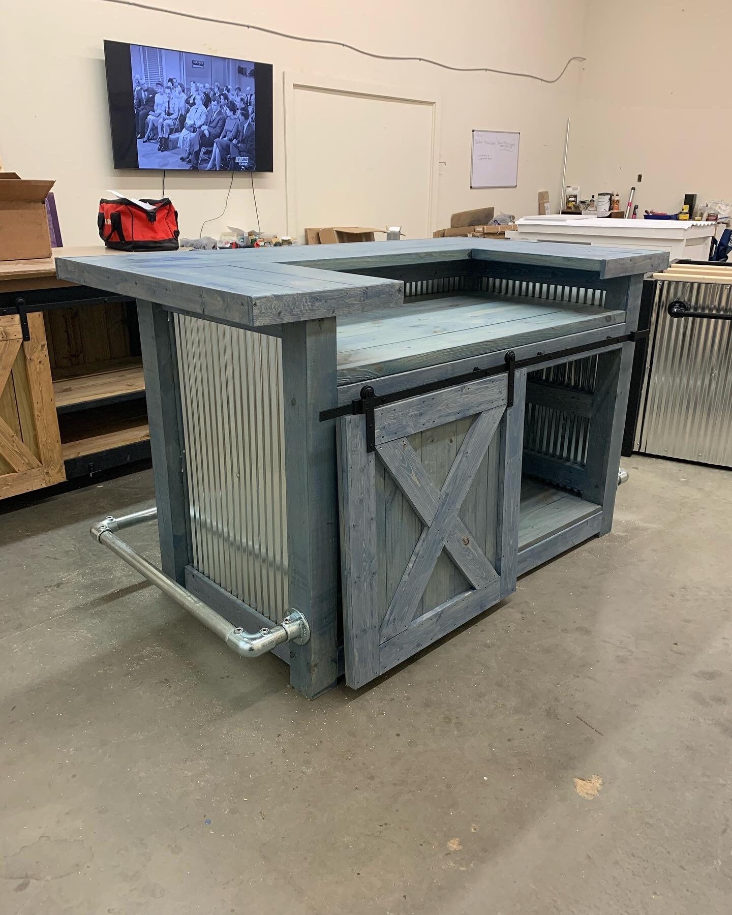 Blue Wave Lighted Patio Bar - Etsy