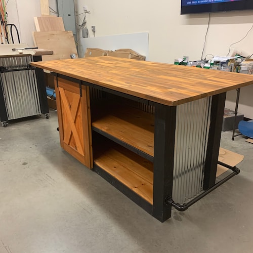 Beautiful Rustic Farmhouse Kitchen Island - Etsy