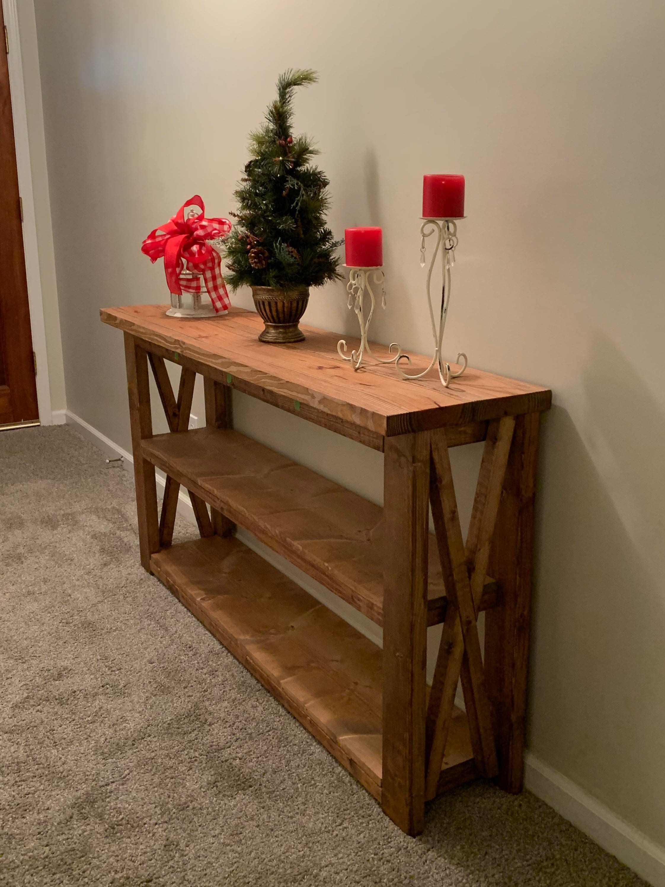 Wood Console Table - Etsy