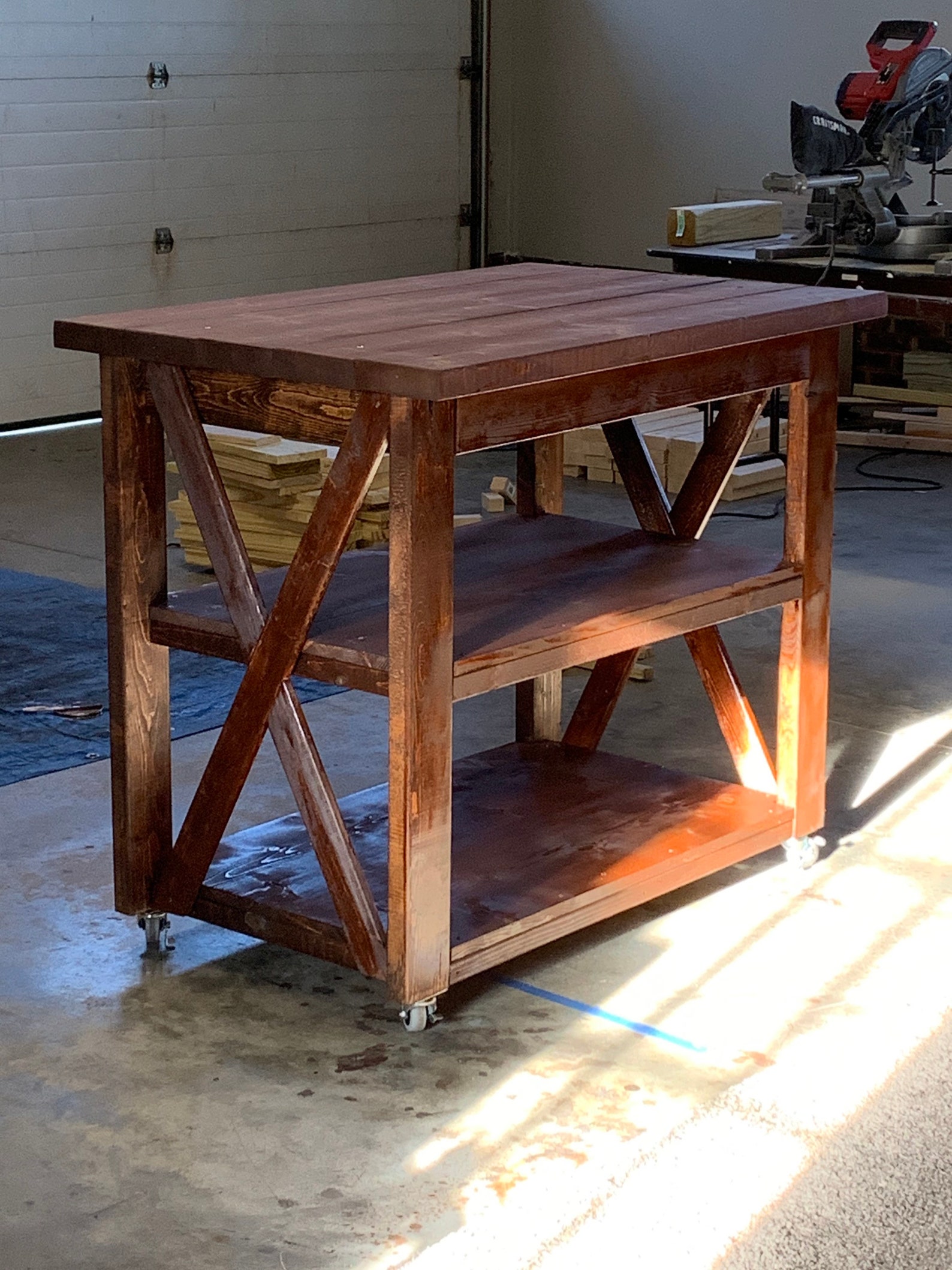 Gorgeous All-wood Rustic Kitchen Island - Etsy
