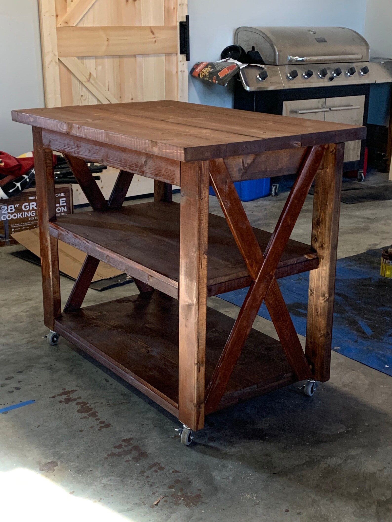 Gorgeous All-wood Rustic Kitchen Island - Etsy