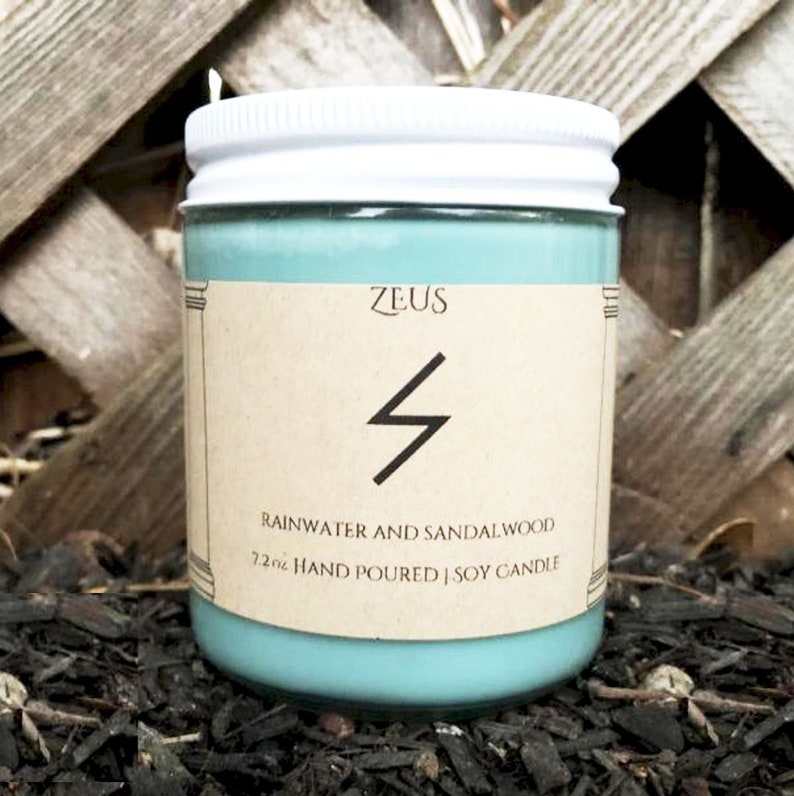 Greek Candle Greek God Scented Candle Zeus Soy Candle - Etsy