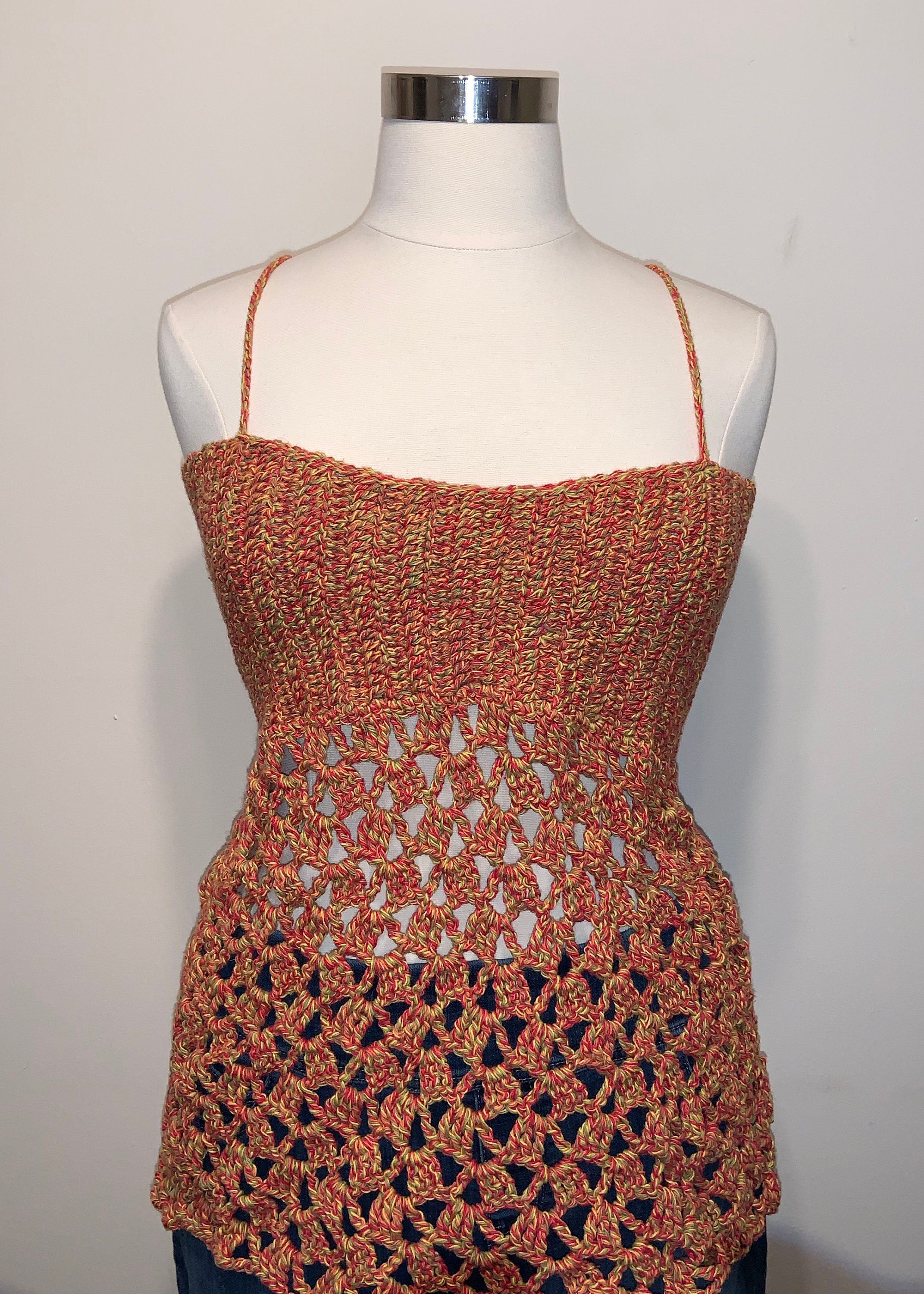 Summer Crochet Top Pattern Boho Cami Festival Top - Etsy