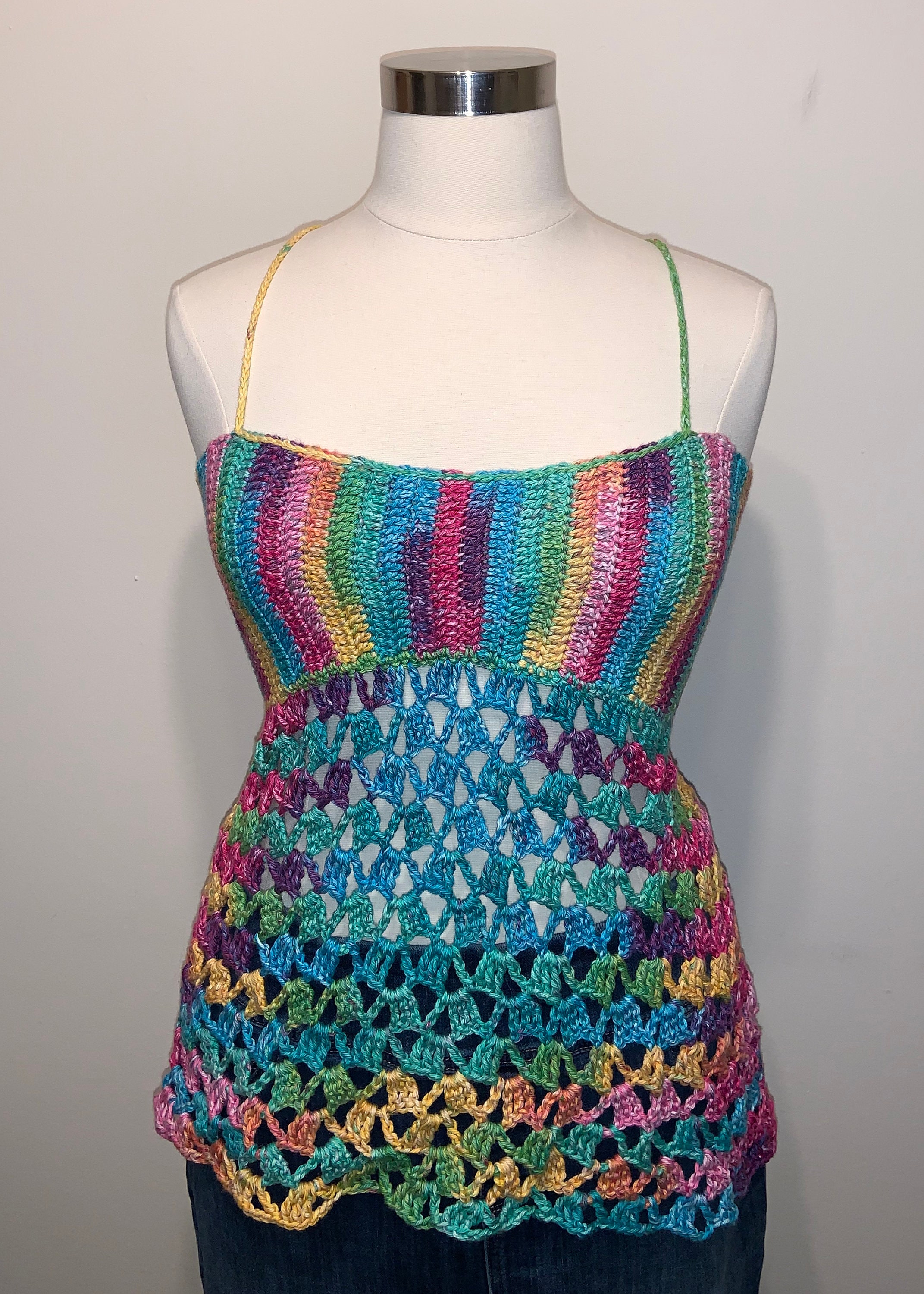 Summer Crochet Top Pattern - Boho Cami - Festival Top - Crochet Apron ...