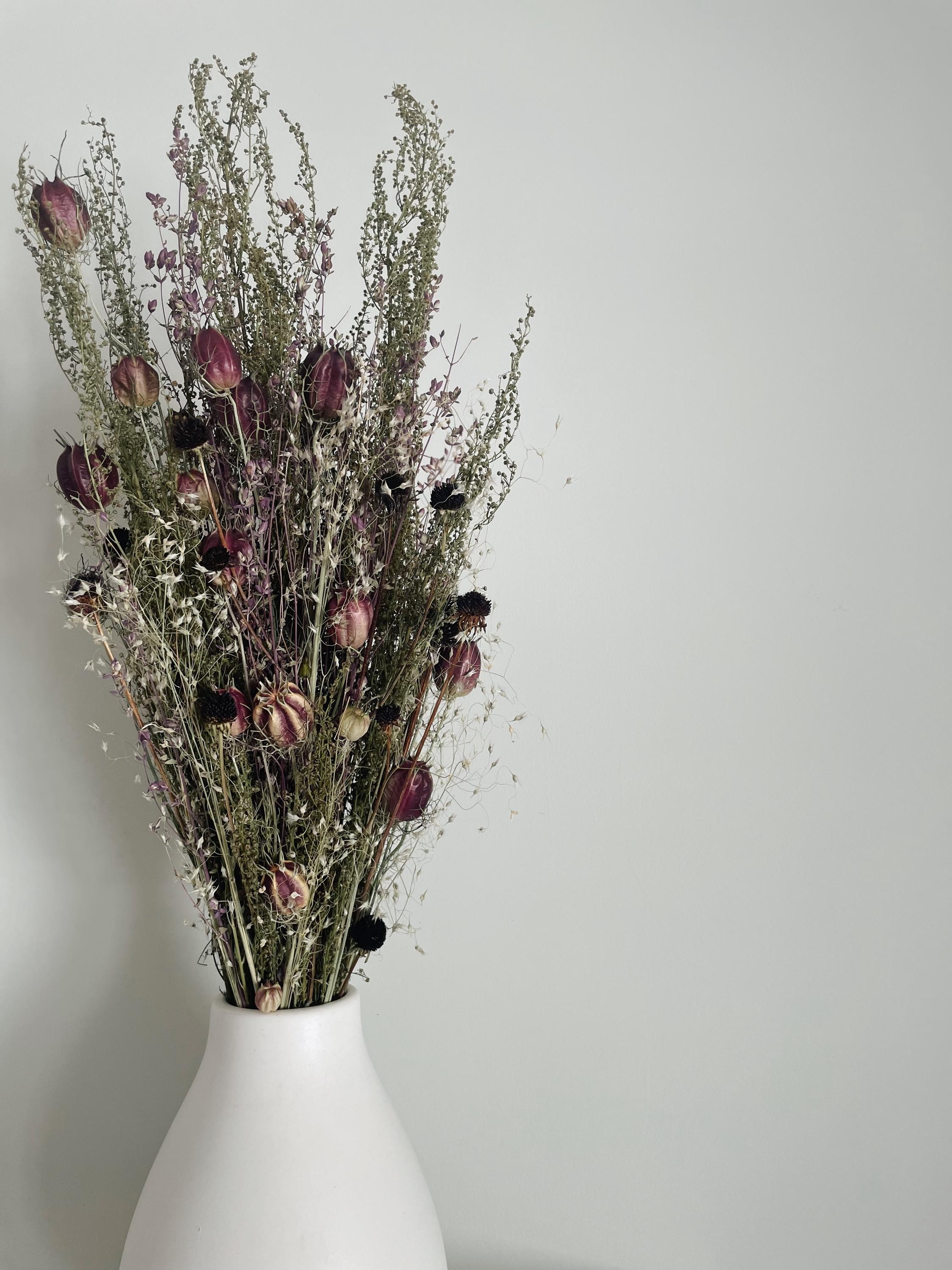 Dried Flower Bouquet (large) | Wild | Purples | Boho Wedding | Feminine ...